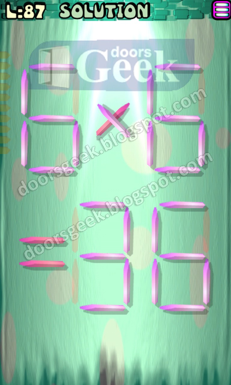 Matches Puzzle [Episode 9] Level 87 Solution ~ Doors Geek